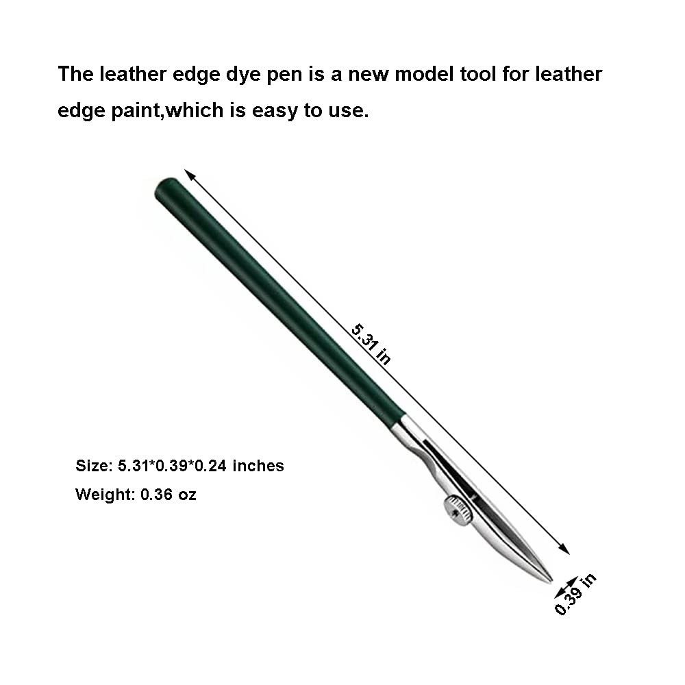 PANSHIYON Leather Edge Dye Pen,2 PCS Leather Edge Dye Marker, Leather Edge Dye Applicator for Leather Craft Working