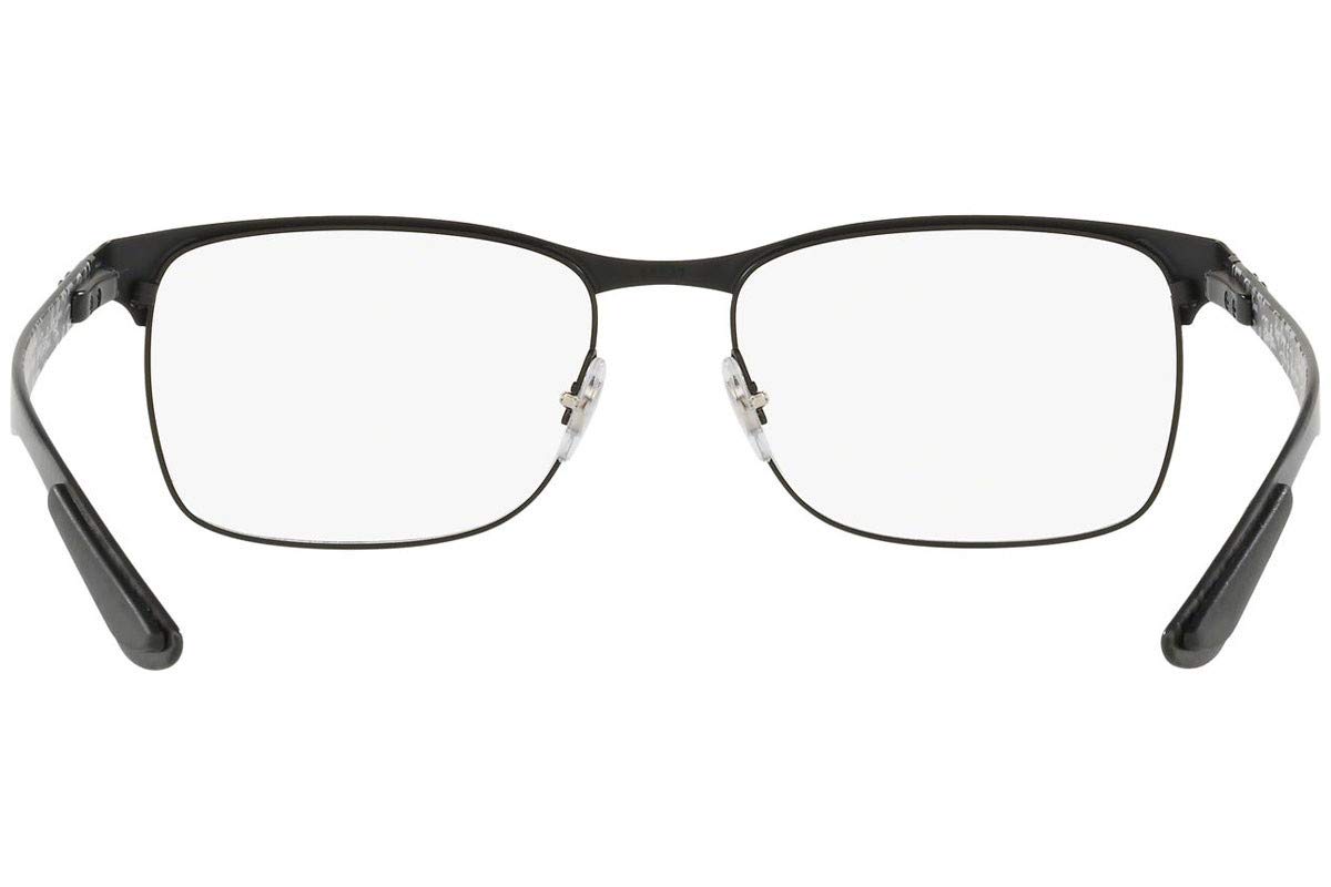 Ray-Ban RX8416 Square Prescription Eyeglass Frames, Matte Black/Demo Lens, 55 mm