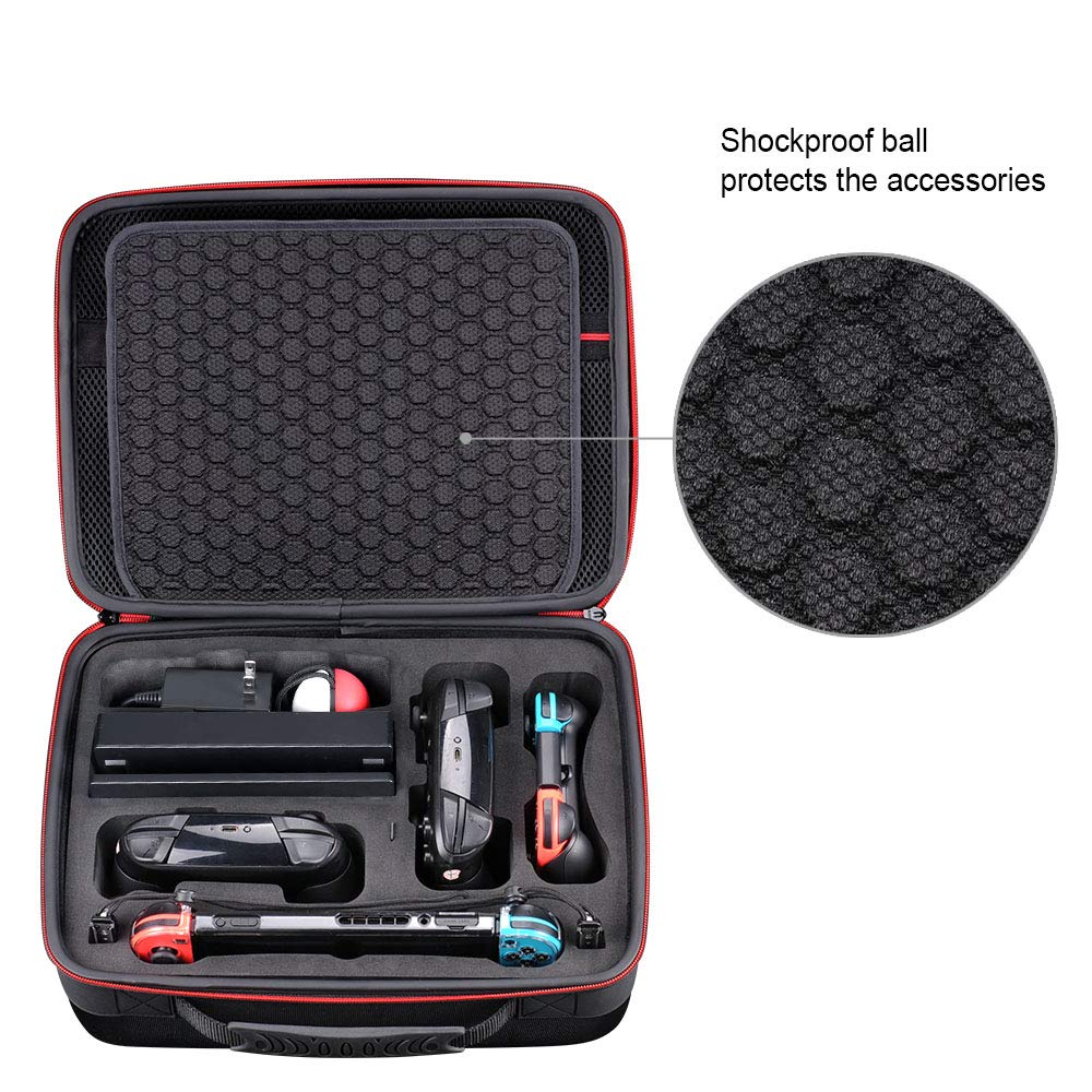 Smatree Hard Carrying Case N600 Compatible for Nintendo Switch-Fit for Pro Controller/Ultimate Edition Pro Controller & Accessories, Thickened Protection Travel Bag
