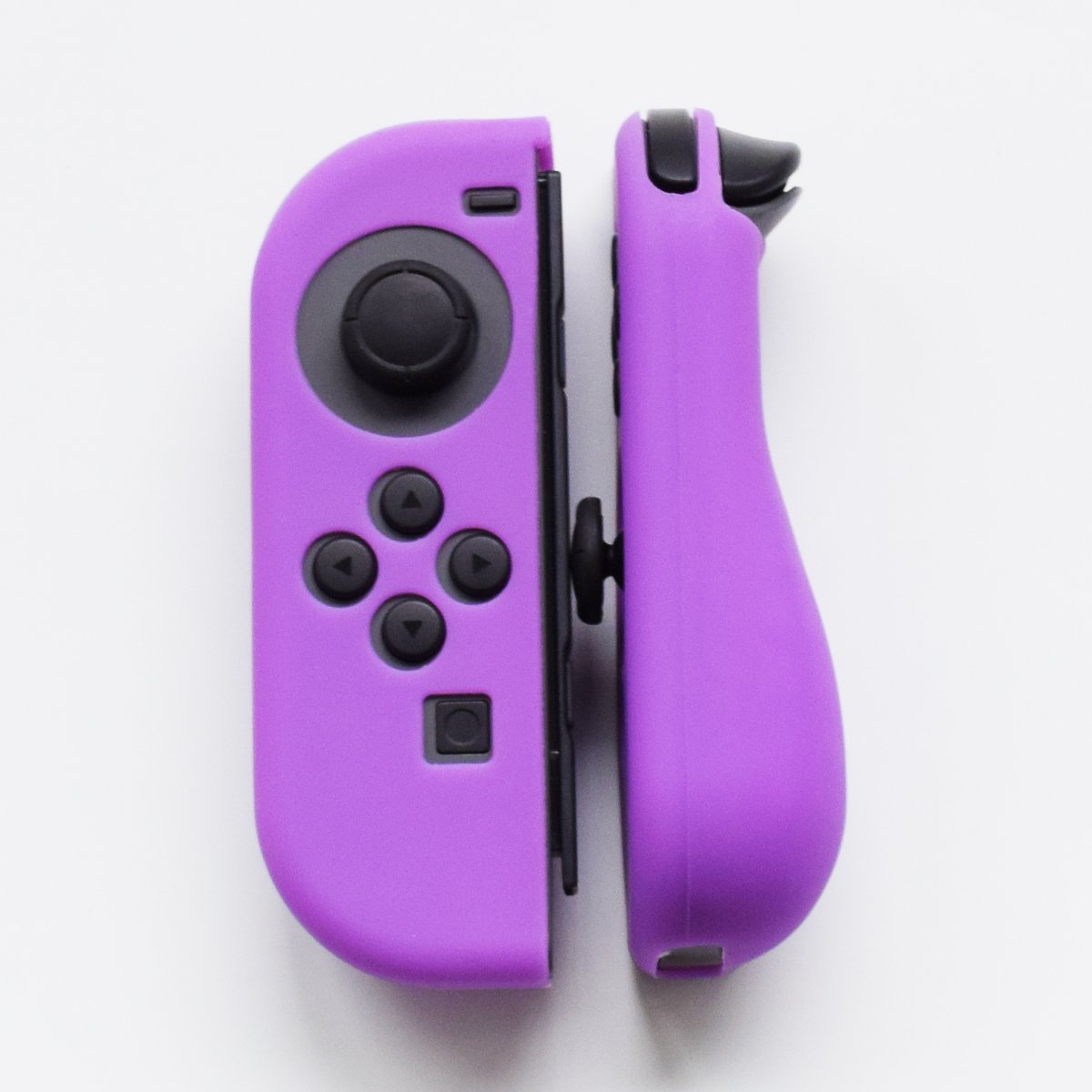 Pandaren Cover Skin Compatible for Nintendo Switch Consoles and Joycon 3in1 Silicone Case with Larger Hand GRIP Protector(Purple)