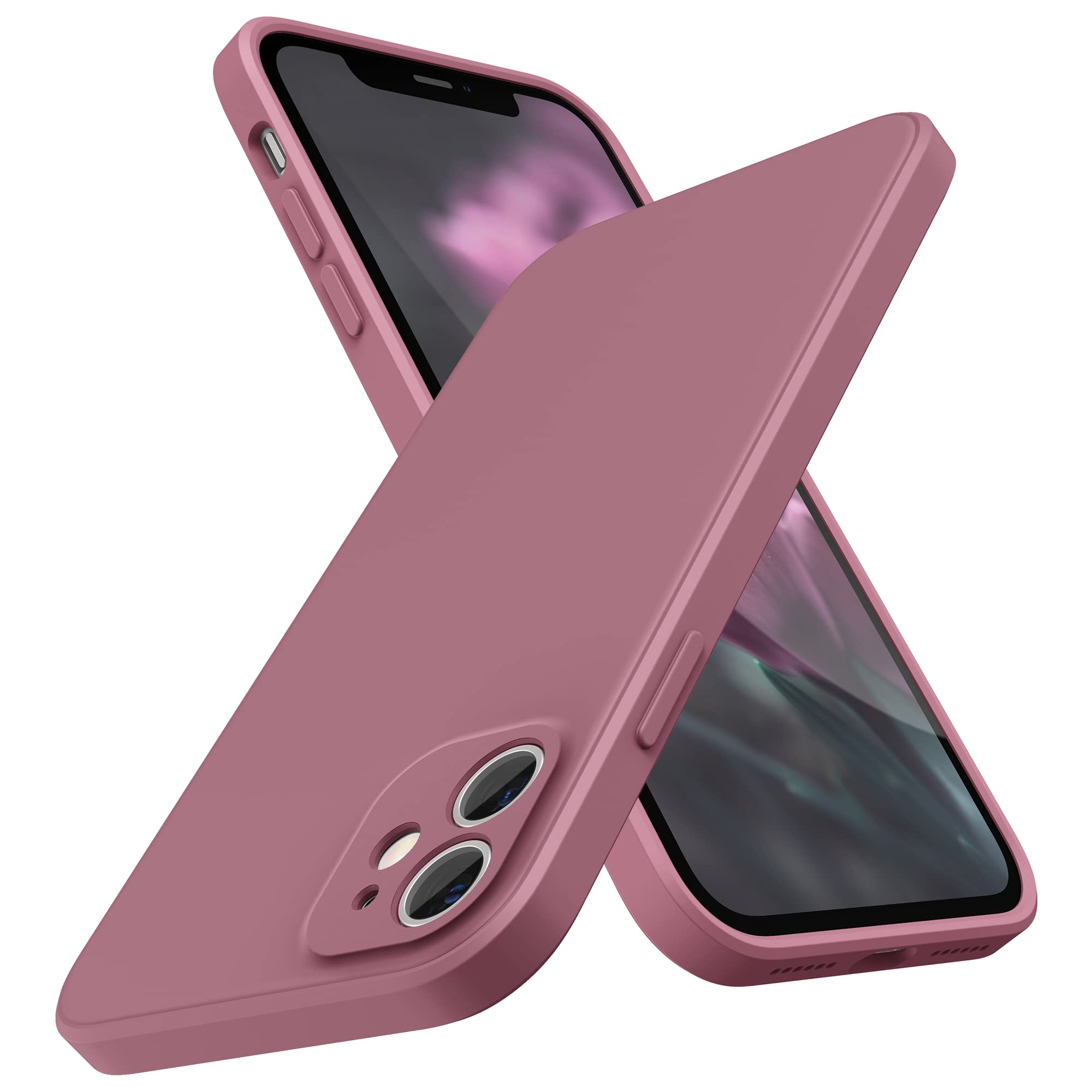 SURPHY Design for iPhone 11 Case with Camera Protection, Straight Edge Slim Design, Liquid Silicone Phone Case for iPhone 11 6.1 inches, Lilac Purple