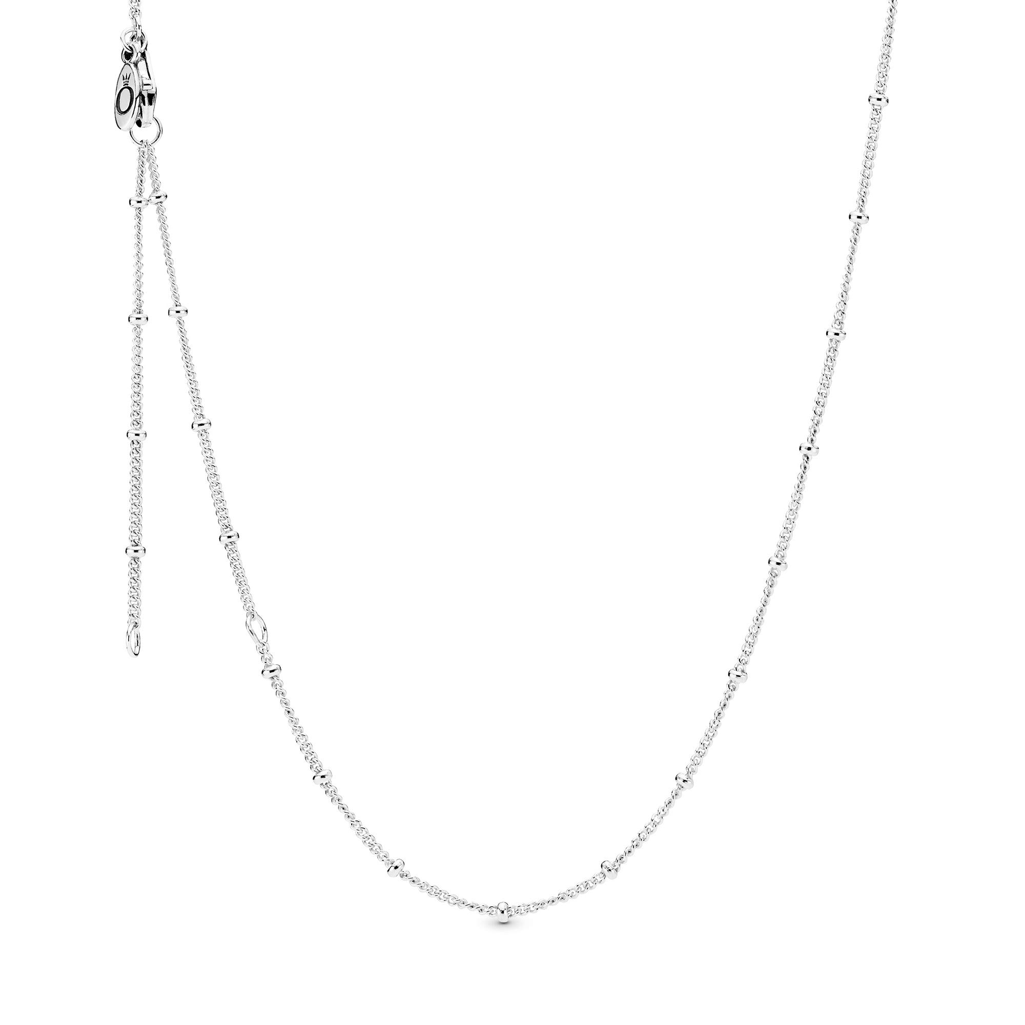 Pandora Jewelry Beaded Sterling Silver Necklace, 27.6"