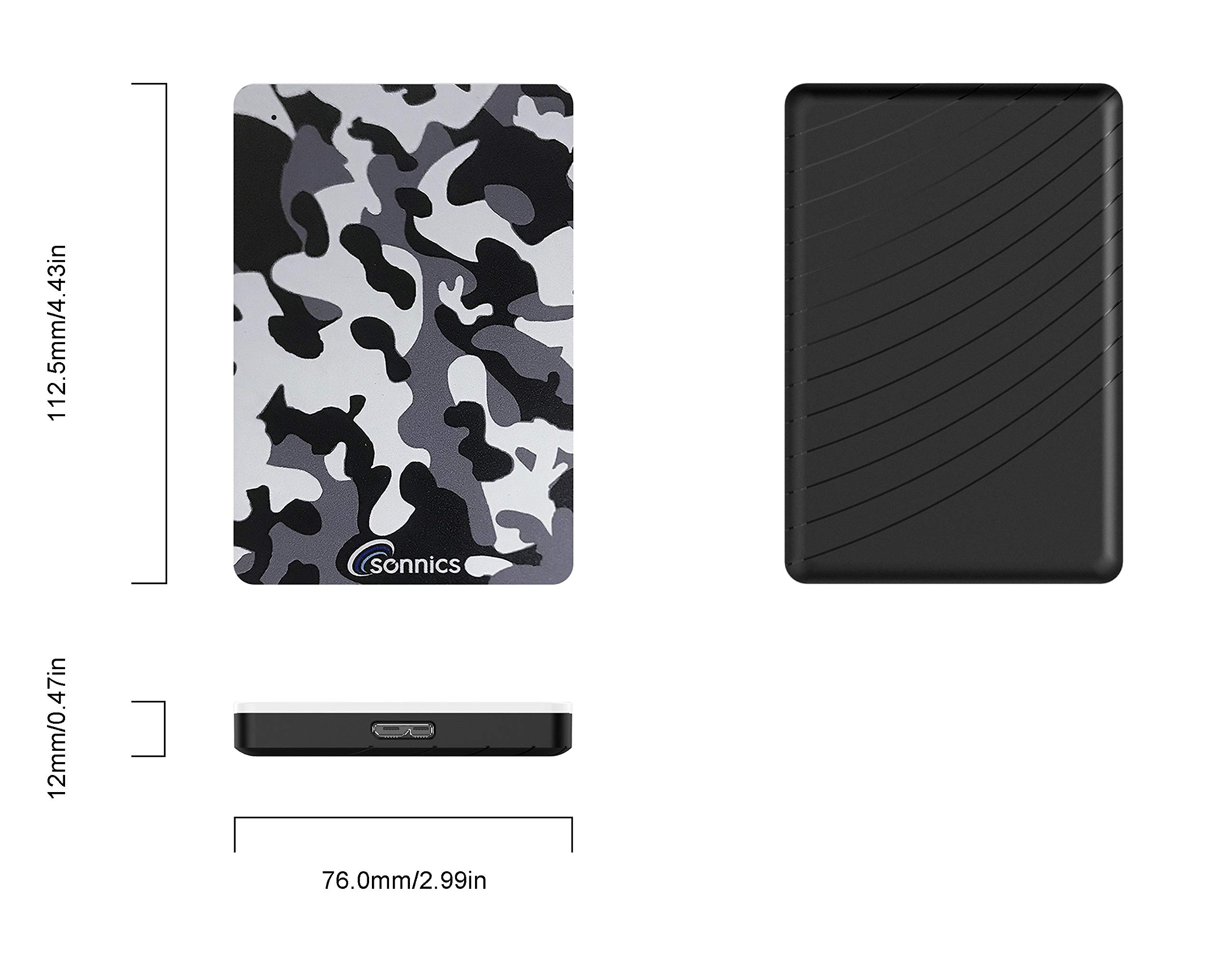 Sonnics 320GB Grey Camo External Pocket Hard Drive USB 3.0 Compatible with Windows PC, Mac, Xbox ONE & PS4 Special Edition