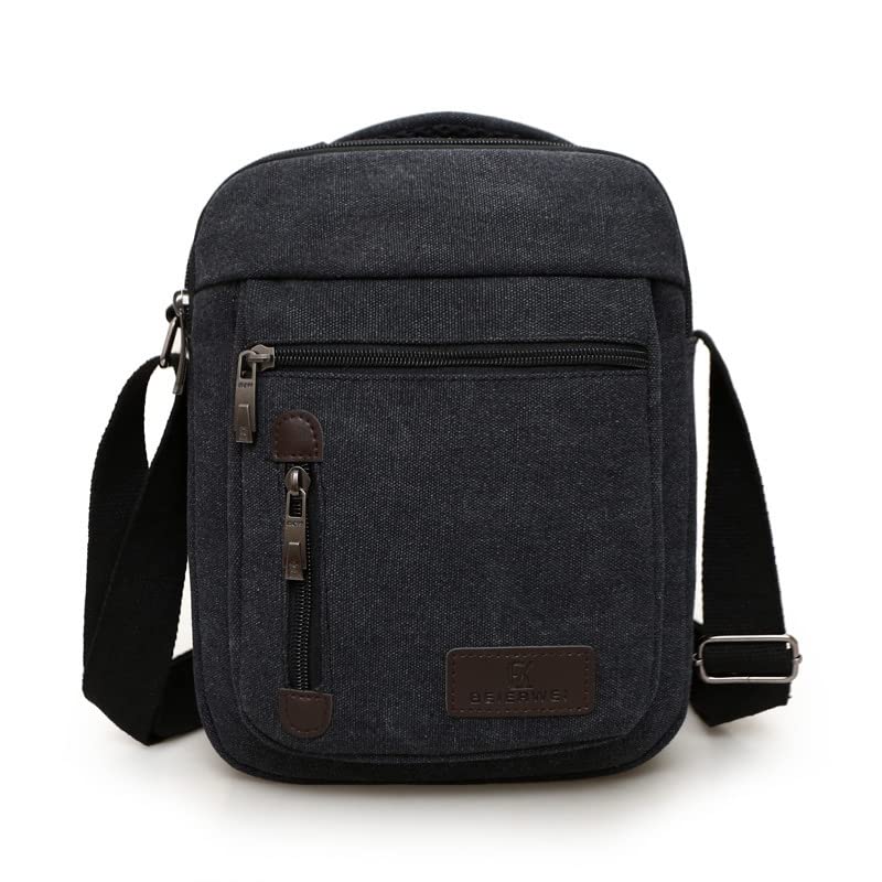 RchleaKry Small Crossbody Bag for Men, Travel Passport Wallet Bag for Phone, Neck Pouch Sling Side Shoulder Bag