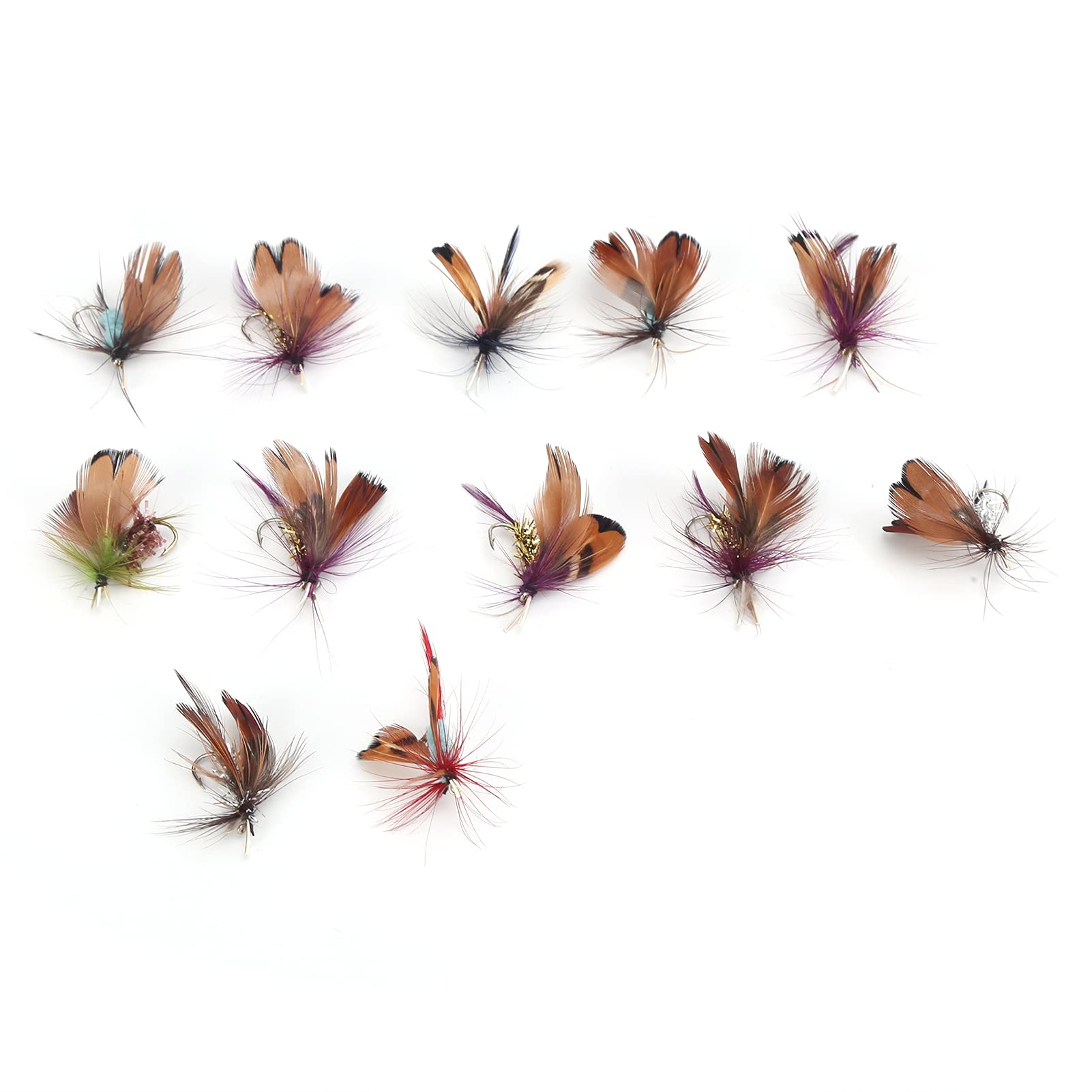 Vifemify 12 Carbon Steel Fly Fishing Lures simulate Moths Butterflies Insects Flying Lures Fishing Tools Sturdy and Durable