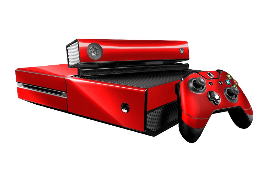 Red Chrome Mirror - Vinyl Decal Mod Skin Kit by System Skins - Compatible with Microsoft Xbox One (XB1)