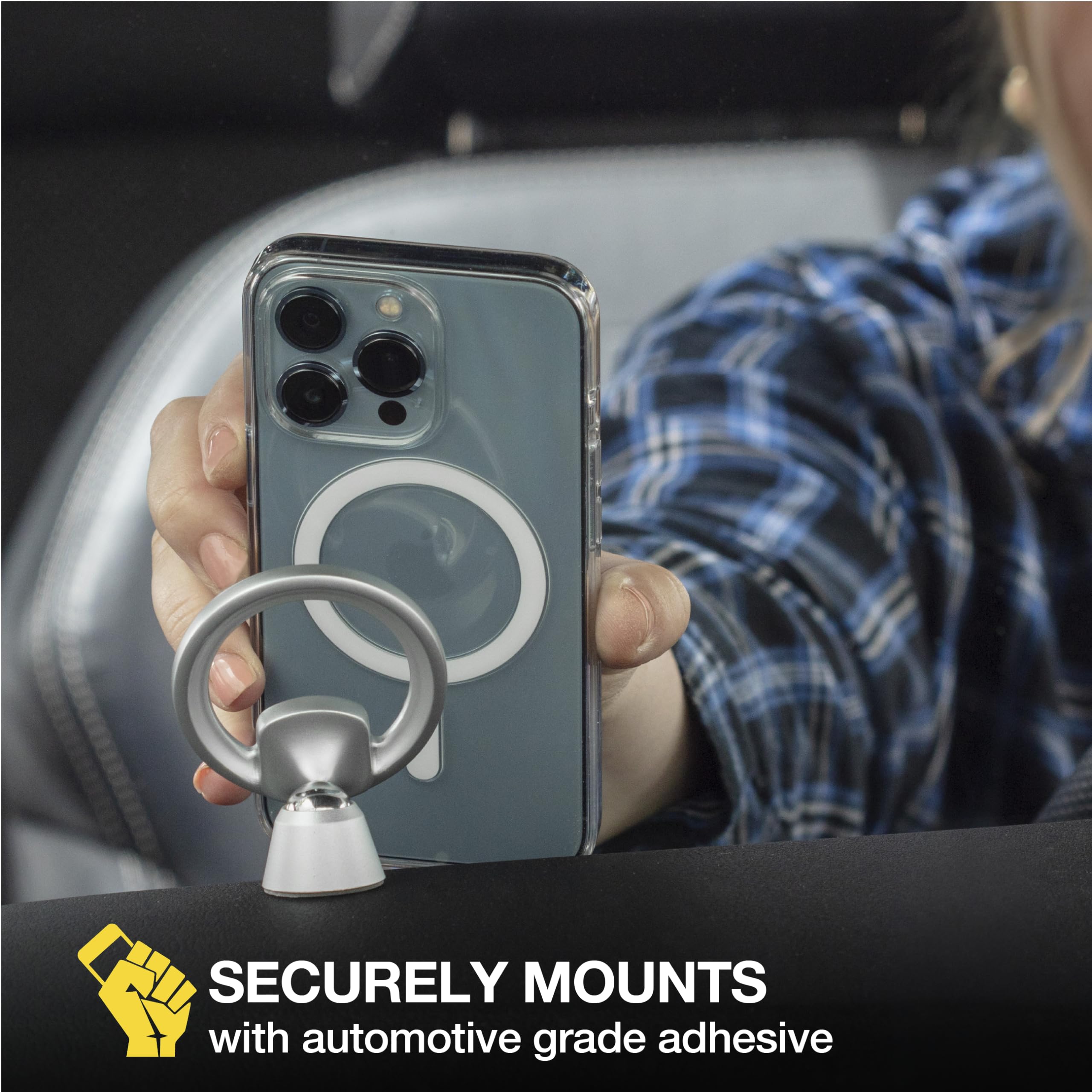 Scosche MagicMount MEMSD-SP Elite2 Magnetic Dashboard Mount for Magsafe Mobile Devices, Cell Phone Holder for Car Dash, 360° Adjustable Magnet Head, Compatible w/iPhone 15, 14, 13, 12 & MagSafe Case