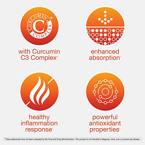 Youtheory Turmeric Curcumin Supplement with Black Pepper BioPerine, Powerful Antioxidant Properties for Joint & Healthy Inflammation Support, 60 Capsules