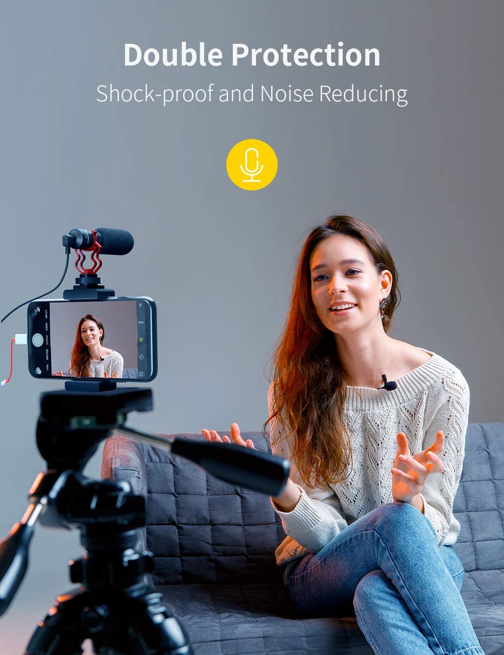 RALENO Camera Microphone. Cardioid Microphone Suitable for Smartphone, Sony, Canon and Nikon, Used for Indoor Shots, interviews, vlog Radio. Friendly to Video Producers, Youtubers