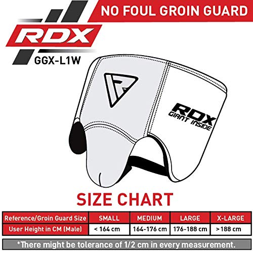 RDX Groin Protector for Boxing, Muay Thai, MMA Fighting and Kickboxing, Cowhide Leather Abdo Gear for Martial Arts Training, SATRA Approved Jockstrap Abdominal Guard for Sparring and Taekwondo