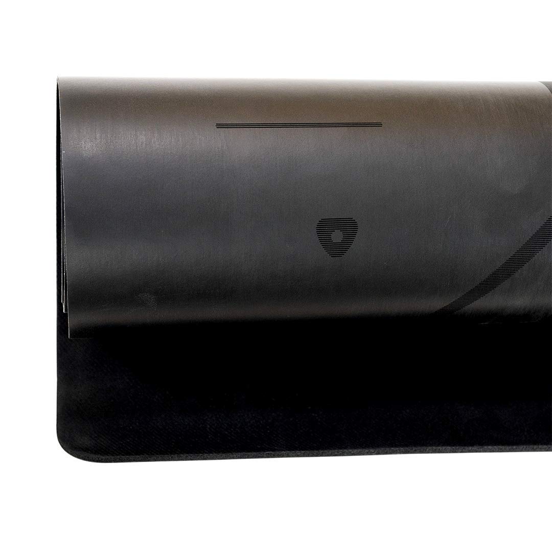 Specialty Select Eco-Friendly, Non Slip Yoga Mat with Unique Alignment Marker System - Made with All Natural Rubber - Biodegradable Yoga Mat - SGS Certified (Black)