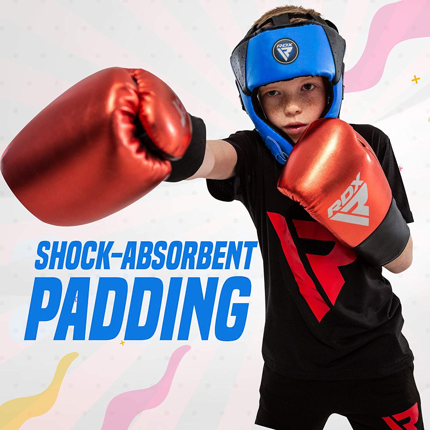 RDX Maya Hide Leather Kids Boxing MMA Headgear Junior Head Guard Children Youth Helmet