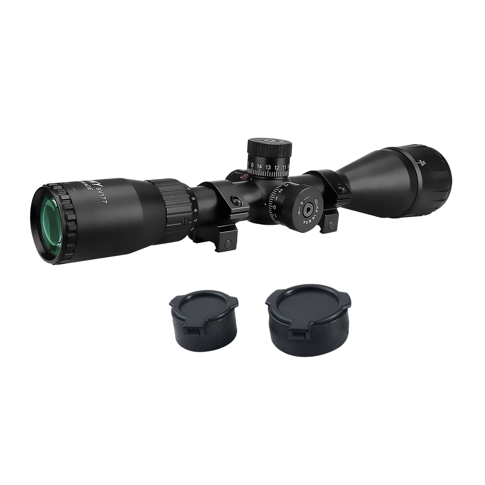 SVBONY SV177 Hunting Rifle Scope 3-12x44, Rifle Scopes for Long Range Shooting, with Front AO Adjustment, Illuminated Mil-dot Reticle Rifle Scope, with 3 Inches Sunshade