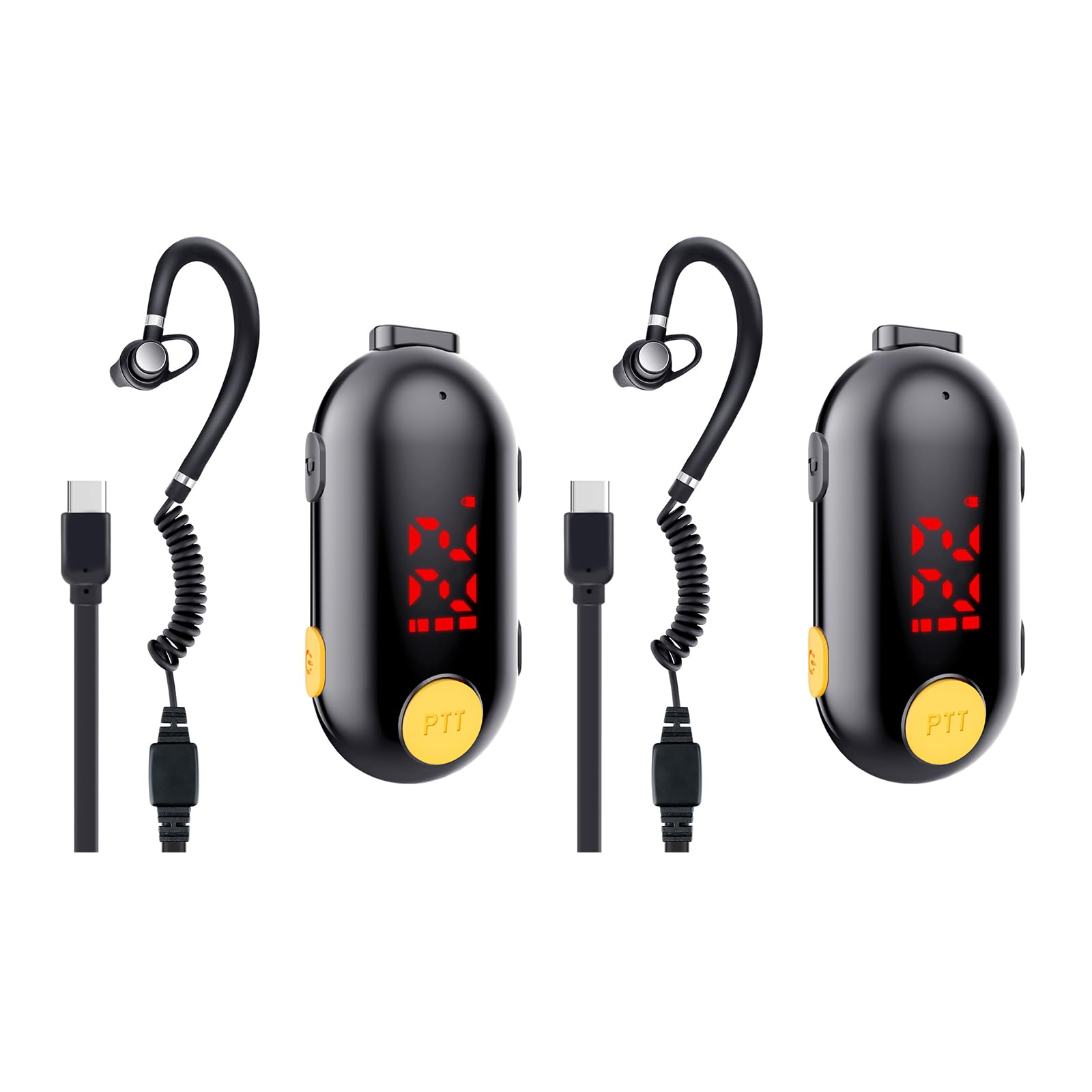 SINORISE Super Mini Walkie Talkie Two Way Radio Portable FM Transceiver for Restaurants,Out Door Sport Supermarket Hospital Tourism,2 Pack