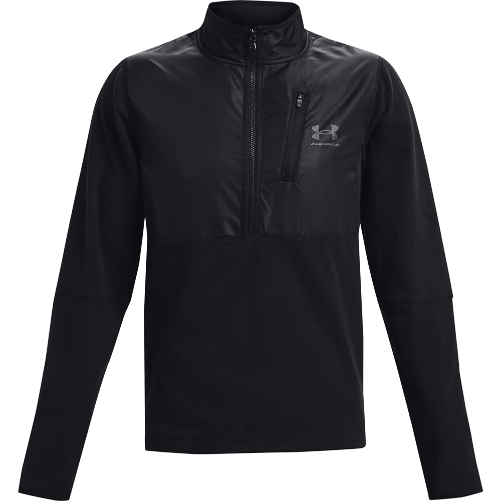 Under Armour Men's ColdGear Infrared ½ Zip T-Shirt, Black (001)/Pitch Gray, Large
