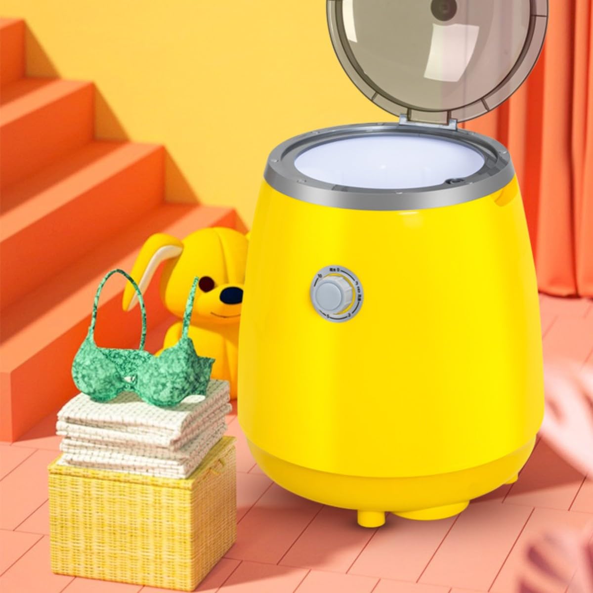 Portable Mini Washing Machine with Compact Design and Powerful Performance - Perfect for Small Spaces Mini Washer and Dryer Combo - Perfect for Apartments, RVs, Easy To Move