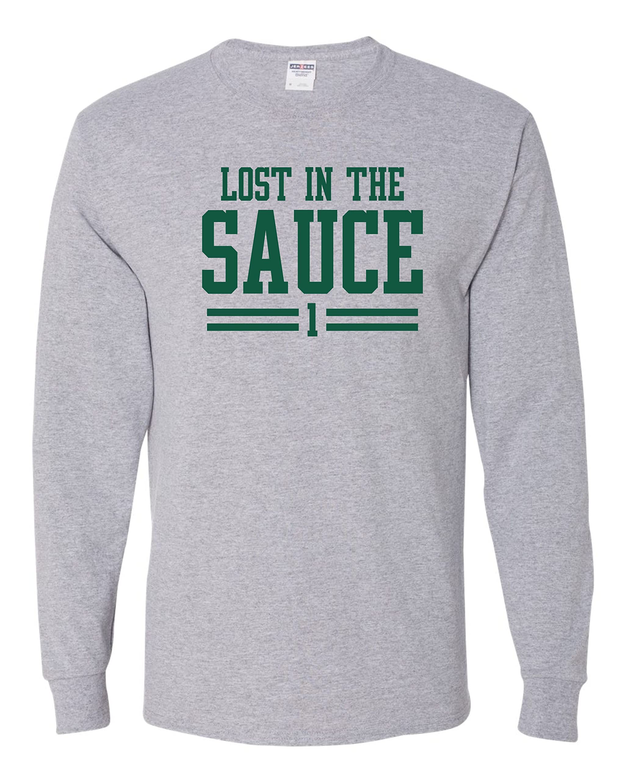 X-Large Athletic Heather Mens Lost in The Sauce Long Sleeve T-Shirt
