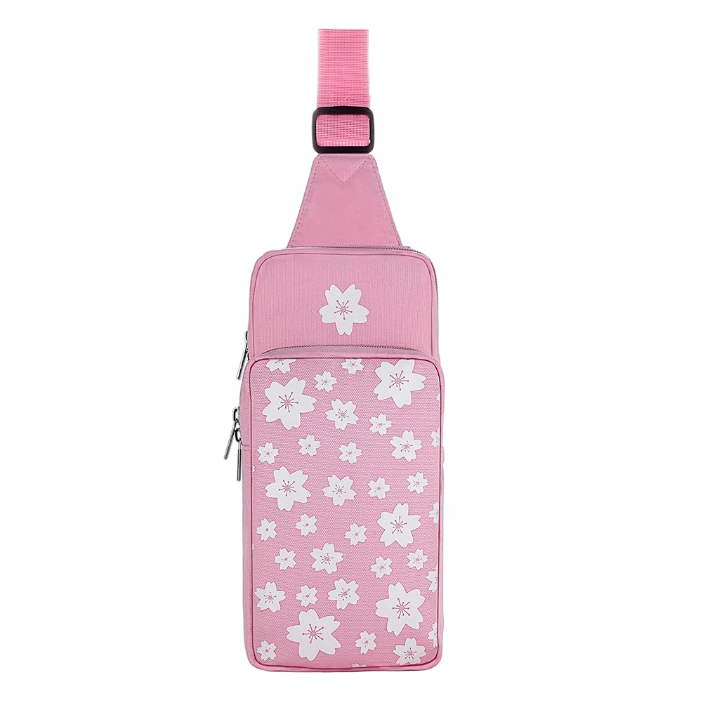YANZIRUI Game Travel Carrying Shoulder Bag for Nintendo Switch/OLED/Lite Backpack, Shoulder Cherry Blossoms Game Accessories for Switch Oled Console, for Nintendo Switch Lite Protective Storage Bag