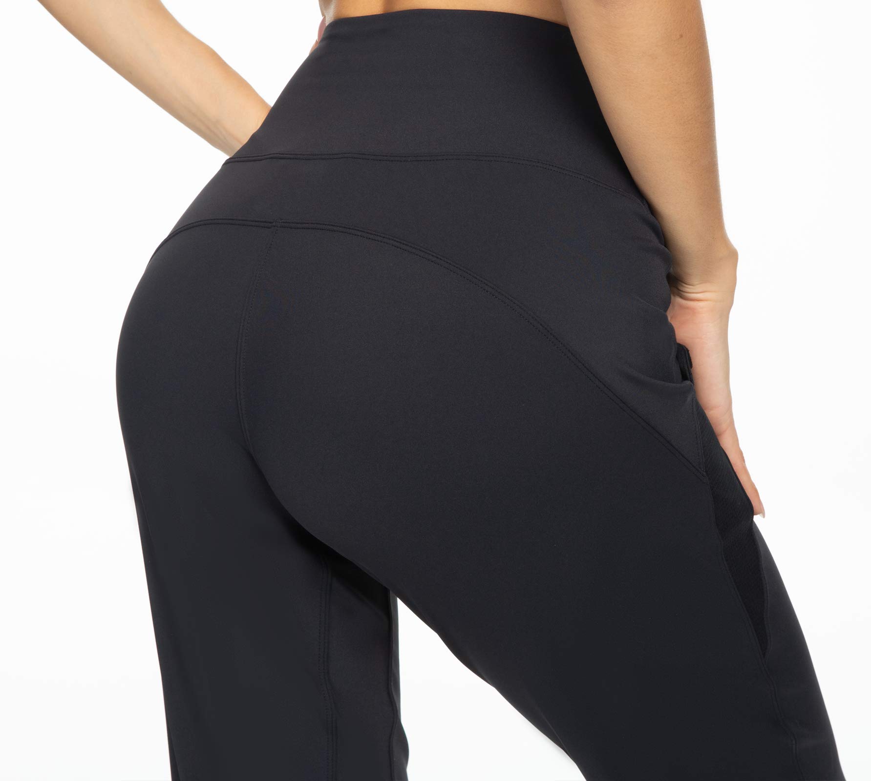 Womens Hiking Pants Waterproof - Cargo Joggers for Women with Pockets Lightweight Quick Dry Travel Camping Pants (Black1, Large)
