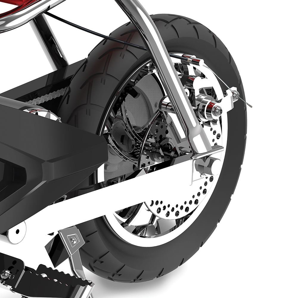 Razor RSF350 Electric Bike with Pneumatic Tires, Chain Driven Motor, and Hidden Compartment Supports 140 Pounds and Speeds of 14 Miles per Hour, Red