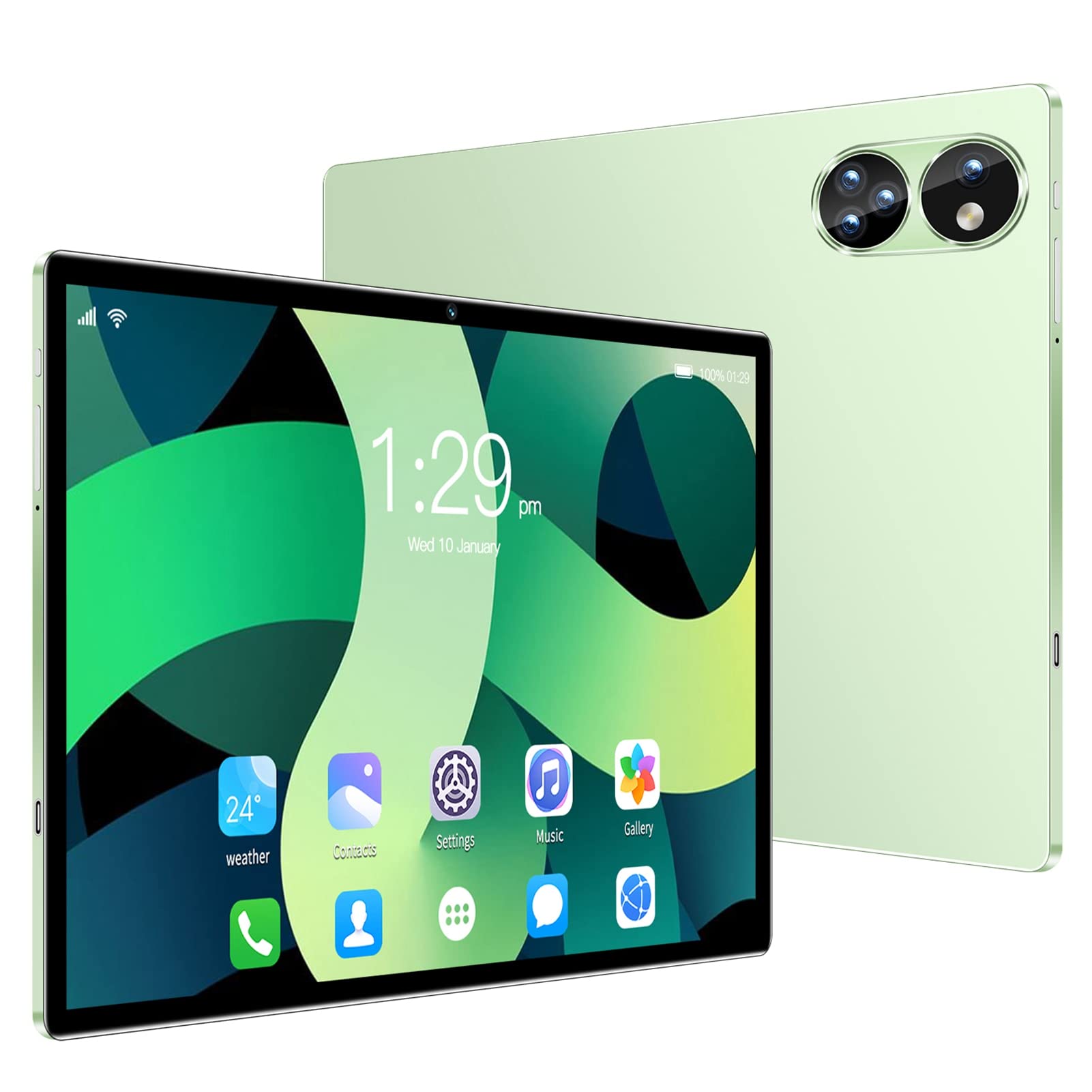 SHYEKYO Portable Tablet, 10.1 Inch Tablet 4G Network Dual Cameras 8 Core CPU for Office (US Plug)