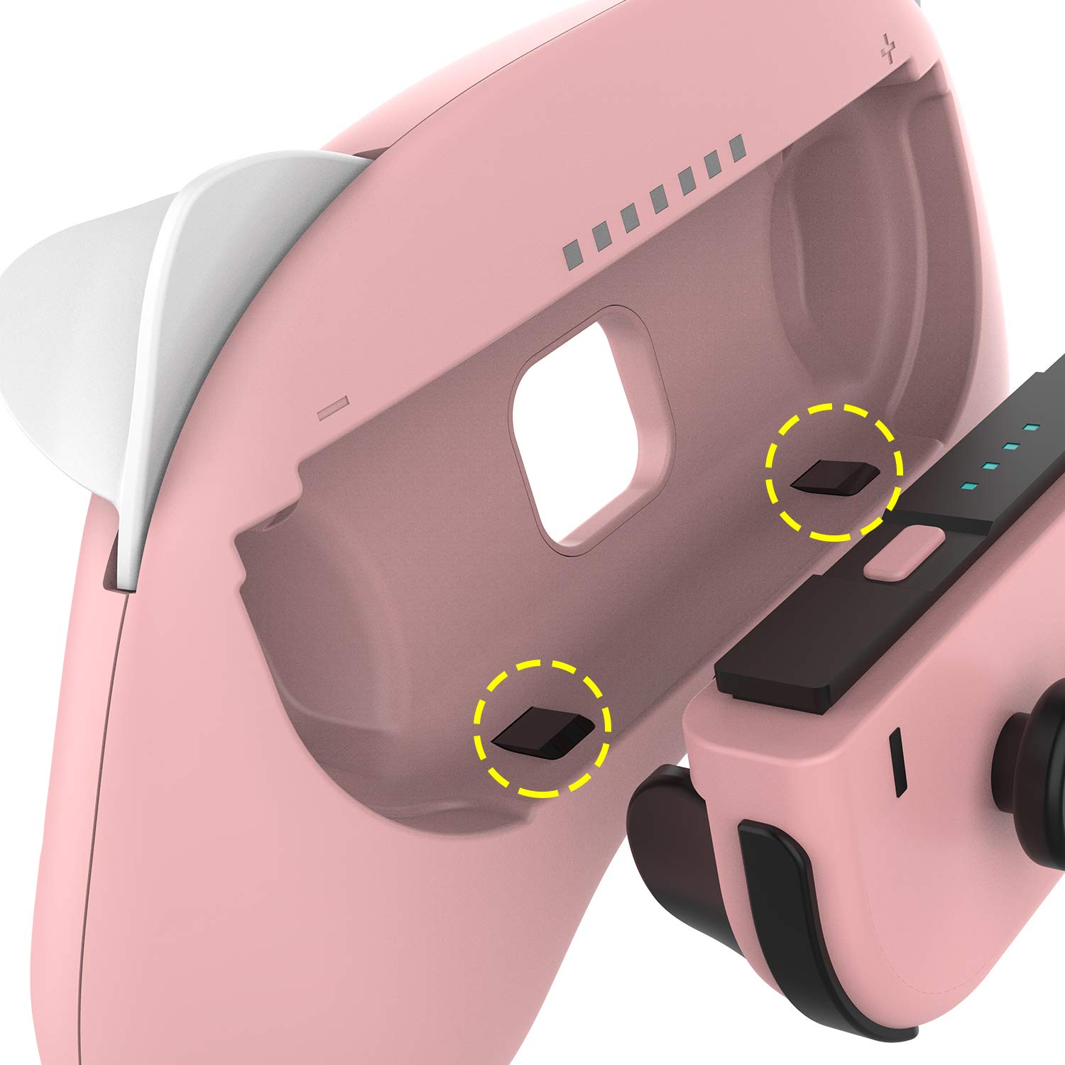 Switch Steering Wheel for Joycon Controller,Hand Grips for Switch Controllers, Comfort Racing Wheels 8 Deluxe Switch Accessories Cute Blue and Pink