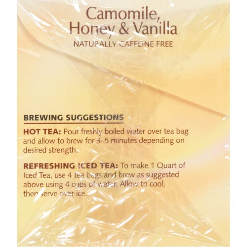 Twinings Tea, Camomile, Honey & Vanilla - Comforting Caffeine Free Blend, Twinings Camomile Tea Bags with Honey & Vanilla, Soothing Twining Sleep Tea Beverage, 20 Count
