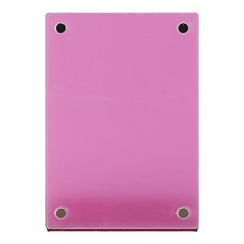 Slanted Back Photo Frame, Wide Application 3 Inch Multi Purpose Acrylic Self Standing Photo Frame L Shaped for Business Cards for Office (Rose Red)