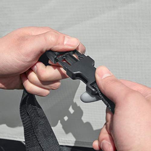 RV Cover Tie Down Straps | Heavy Duty 1" Cinch Strap with Quick Release Buckle | Adjustable to 40' L | Universal for All RV Makes and Models | 2 Pack Set | Made in USA