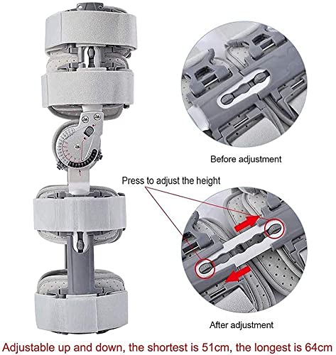XBJYDMBDD ROM Knee Brace Hinged Knee Brace for Lower Extremity Knee meniscal Ligament Injuries Adjustable Knee Immobilizer
