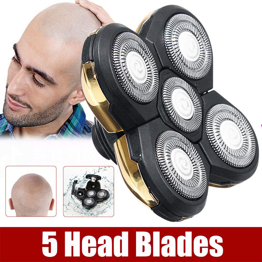 Shaver Blade Heads,5 Heads Beard Cutter Replacement Blade Easy Install Electric Razor Shaver Head for Head and Face