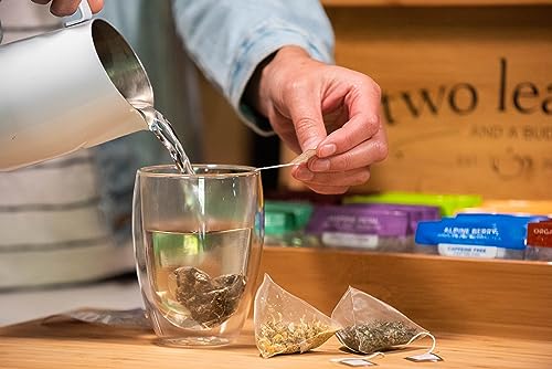 Two Leaves and a Bud Organic Chamomile Herbal Tea Bags, Naturally Caffeine Free, Whole Leaf Chamomile Tea in Compostable Sachets, 15 Count (Pack of 1)