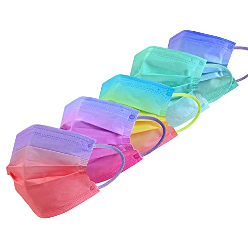 Sheal 100pcs Breathable Fashion Individually Packaged Face Маsκ Disposable 3-layers Protective Earloop For Adult (Color Contrast)