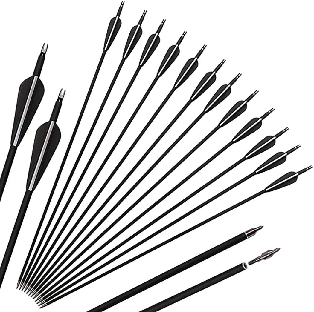 Vogbel Archery Takedown Recurve Bow and Arrows Set Adult Longbow Kit for Beginner Outdoor Hunting Shooting Training (Black,40lb)