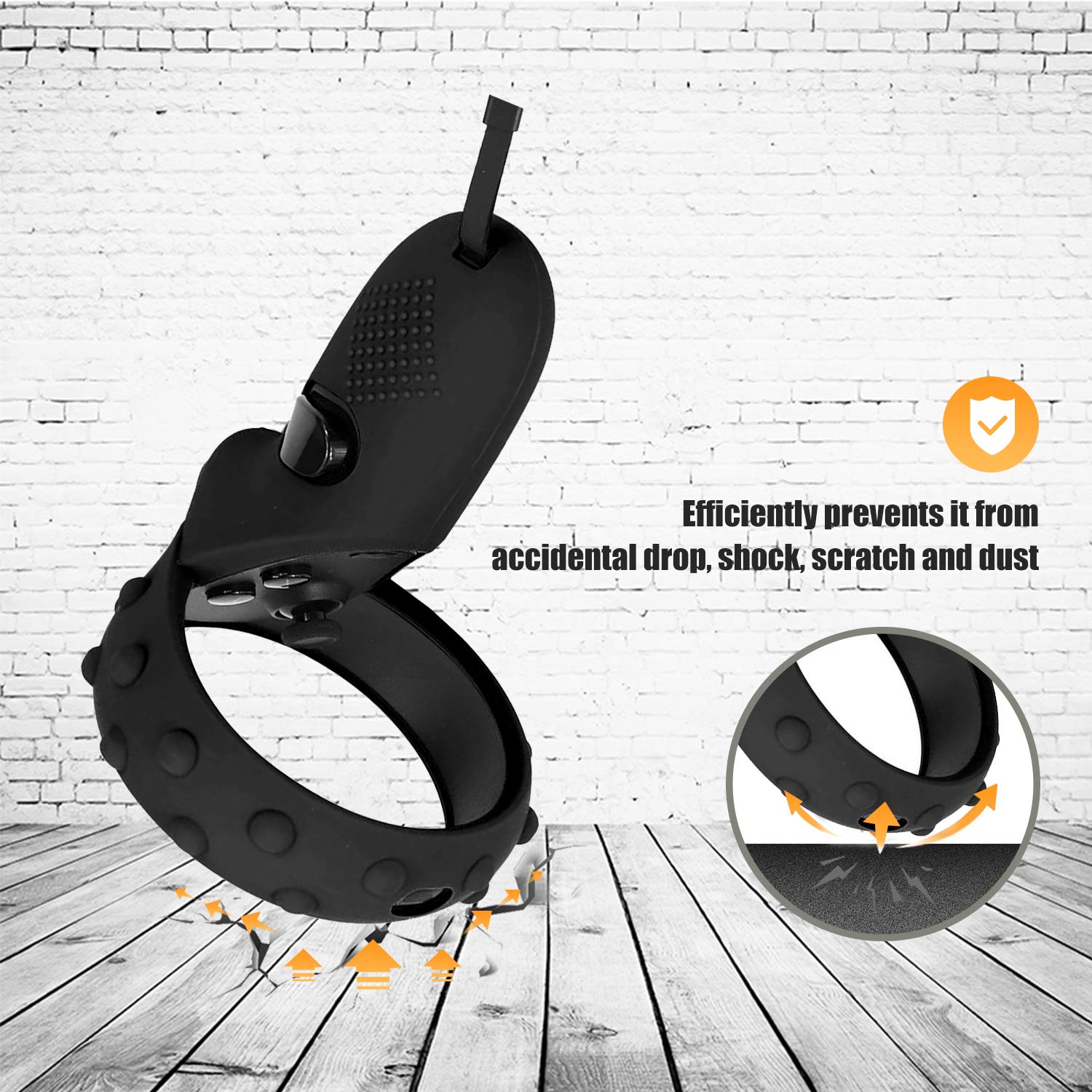 ProCase Controller Skin for Oculus Quest Touch Controller, 1 Pair Silicone Grip Cover Anti-Slip Protective Case for Oculus Quest/Rift S Handle -Black