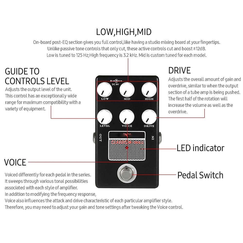 ZYZMH Classic M-Shall Speaker Simulator Cabinet Simulator Guitar Effect Pedal Guitar Pedal Speaker Simulation for Guitar