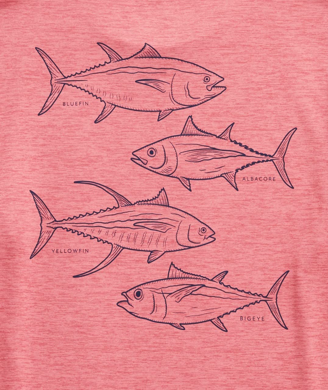 vineyard vines Men's Long-Sleeve Tunas Harbor Tee, Lobster Reef Heather, Medium