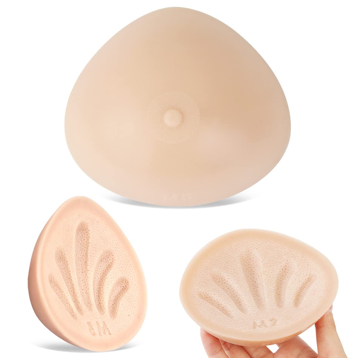 Polreta One Piece Triangle Microporous Mastectomy Prosthesis Women Breast Surgery Lightweight Silicone Breast form
