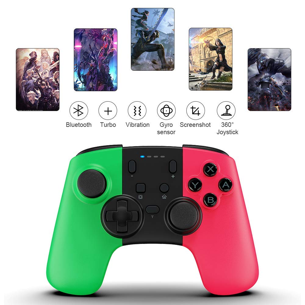 STOGA Wireless Controller for Switch/Lite/OLED, Remote Pro Controller for Switch Console, Game Controller Supports Gyro Axis, Turbo and Dual Vibration