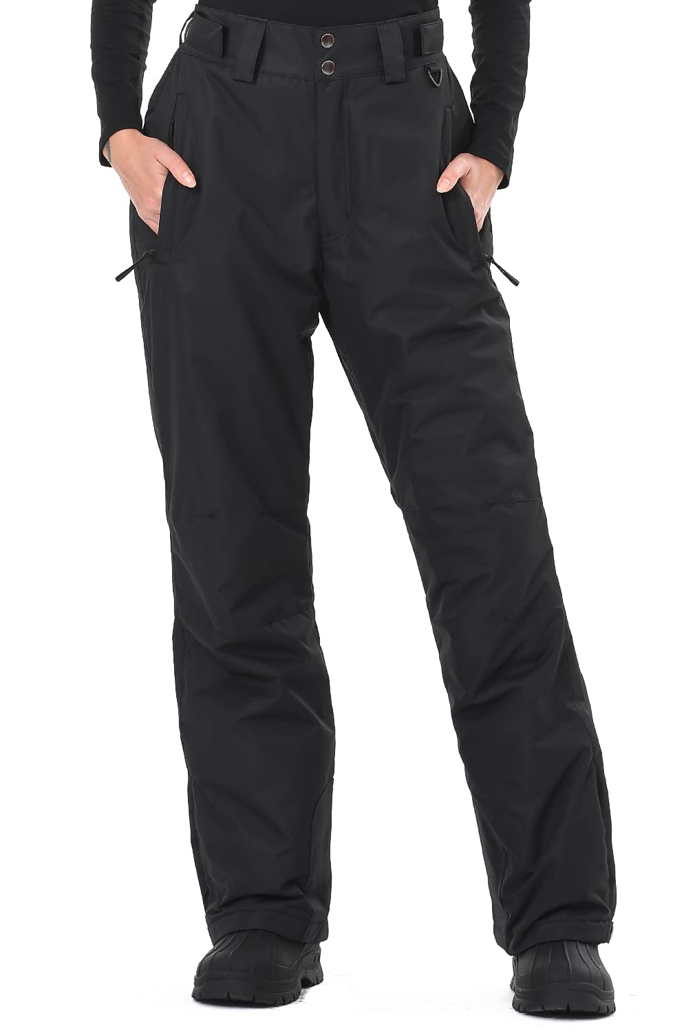 Sportneer Snow Pants Womens Insulated Ski Pants Women Snowboard Pants SnowPants Black XL