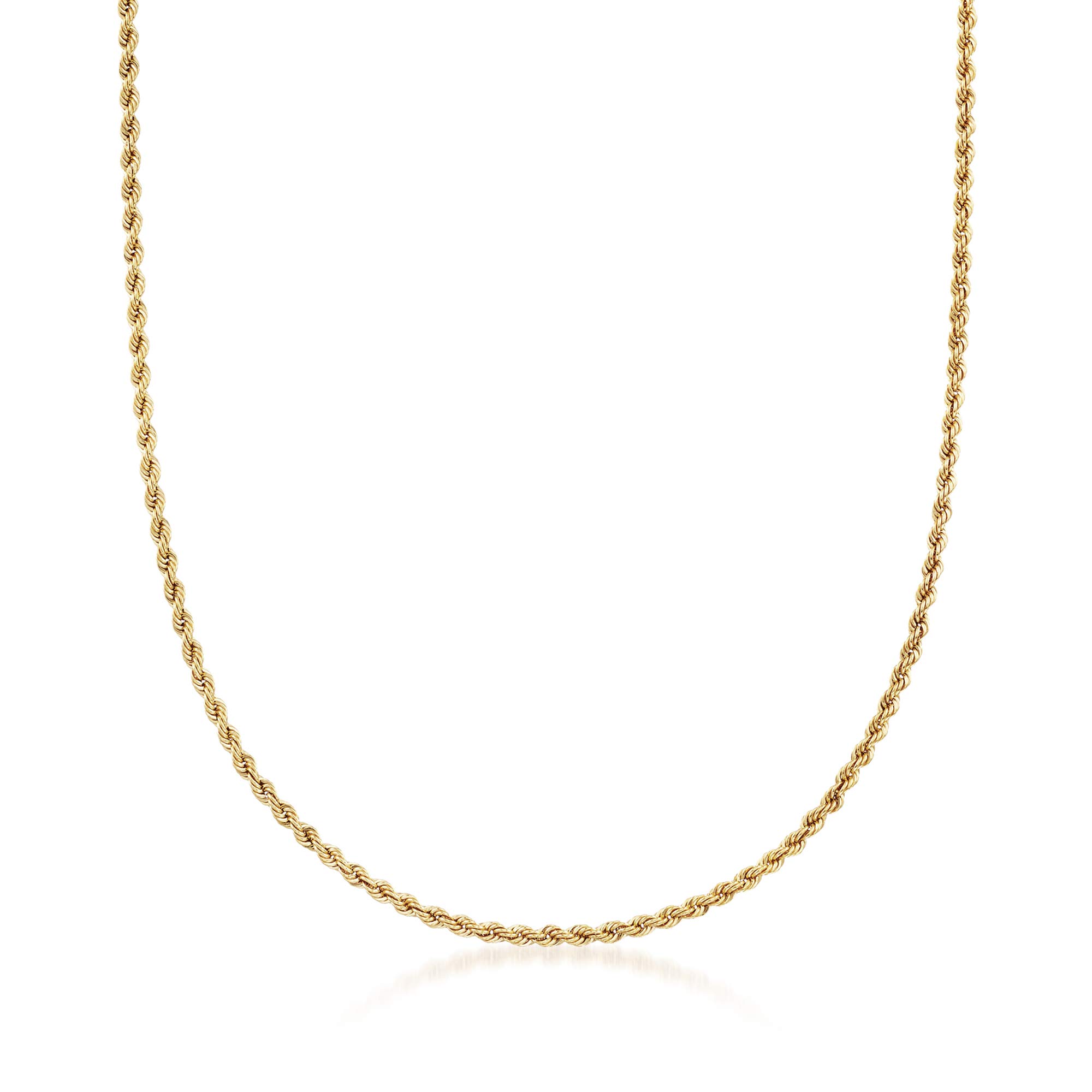 Ross-Simons Italian 18kt Yellow Gold Rope-Chain Necklace. 20 inches