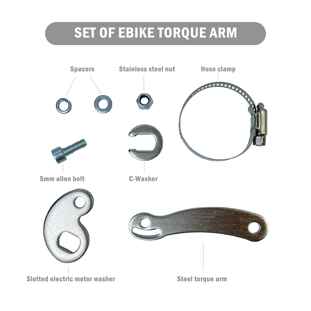 通用 E-bicke Accessories Torque Arm, 2 Sets M14 Torque Arm Universal for Electric Bicycle E-Bike Front or Rear Motor