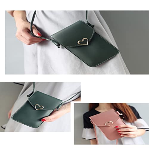 WYFDP for Women Touch Screen Cell Phone Purse Smartphone Wallet Shoulder Strap Handbag PU Leather Casual Solid Crossbody Bags (Color : E, Size : 1ps)