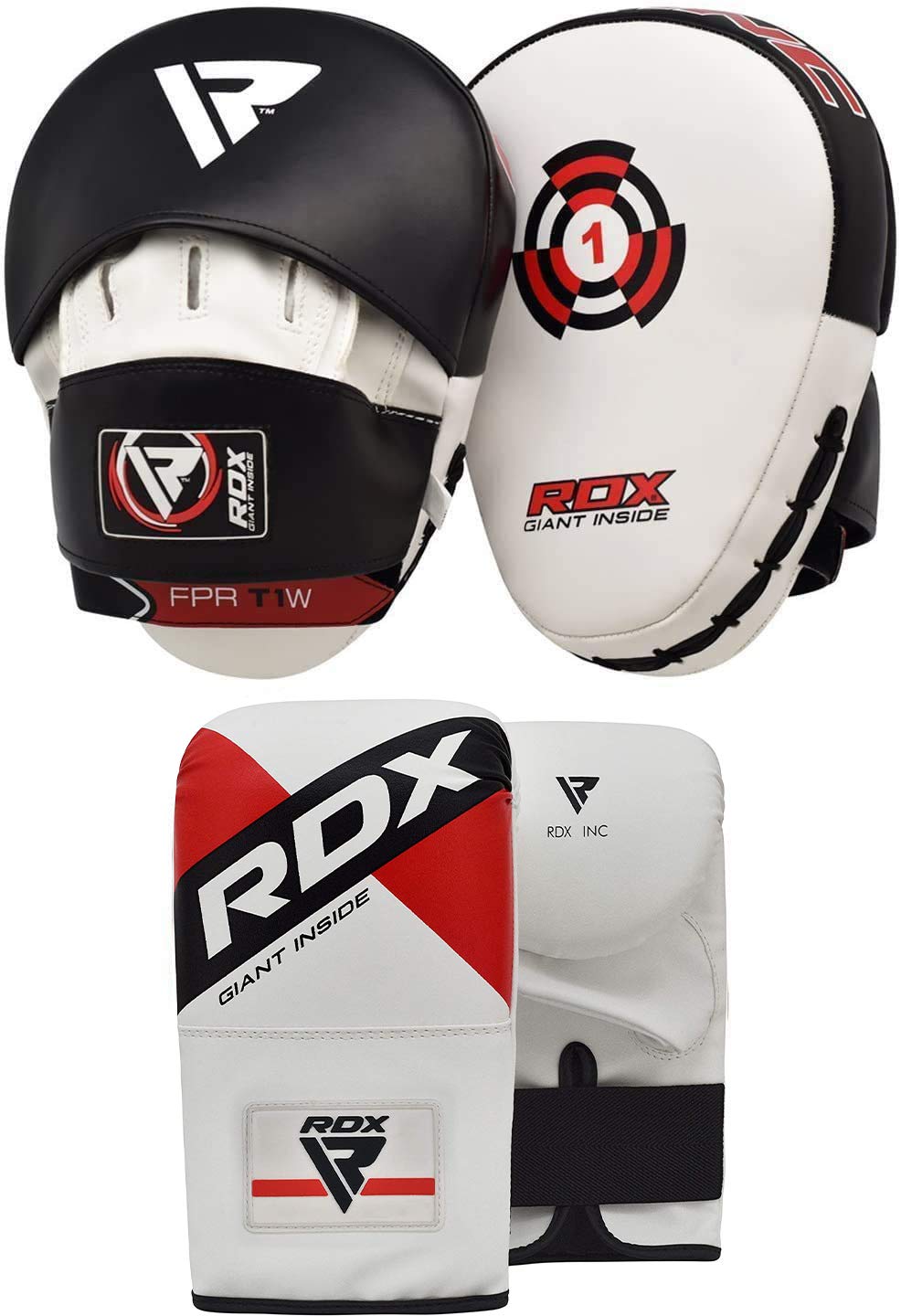 RDX Boxing Focus Punch Mitts MMA Training Punching Hook & Jab Strike Pads Target with Bag Gloves