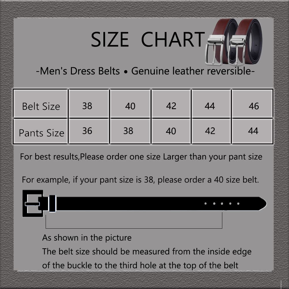Xcdgiogw Mens Belt-Reversible Belts for Men,1.3" Wide Men's Casual Business Belts(Matte Buckle,46)