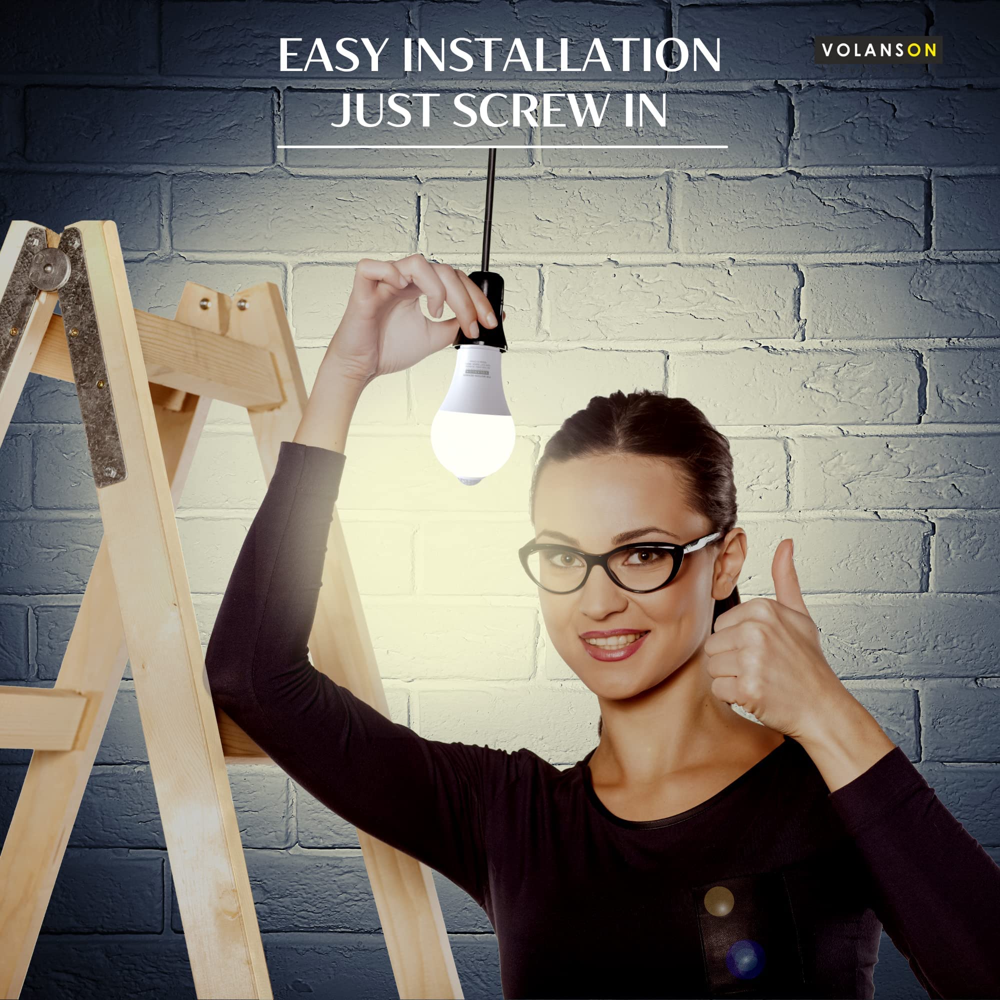 VOLANSON TECHNOLOGIES Motion Sensor Light Bulbs with Dusk to Dawn Sensor Indoor Motion Detector Bulb for Front Door, Porch, Garage, Security Automatic LED Lightbulb 12W Warm White 3000K E27