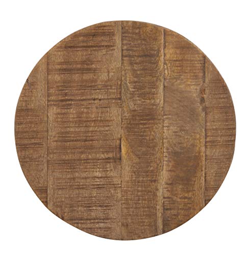 Powell Hammered Gold Drum with Natural Wood Lift Top for Storage Janice Table
