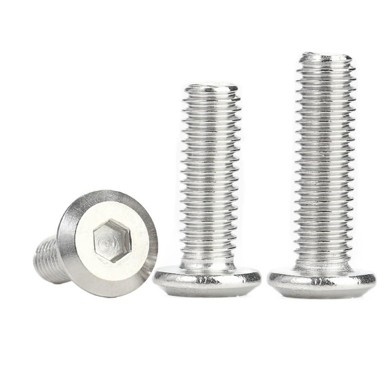 RAKTDA Hexagon Socket Screws 304 chamfered Hexagon Socket Screws, Flat Head Hexagon Socket Screws, Furniture Screws, Flat Head Bolts (Size : M5*12)