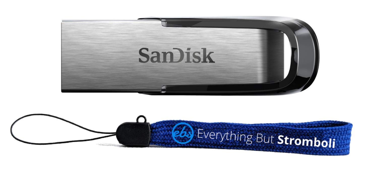 SanDisk 16GB Ultra Flair USB 3.0 Flash Drive 16 Gig High Speed Memory Pen Drive (SDCZ73-016G-G46) Bundle with (1) Everything But Stromboli Lanyard