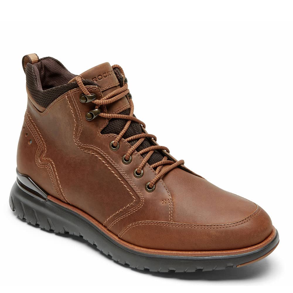 Rockport Men's Total Motion Sport Waterproof Boot Hiking, Tan, 9.5 Wide